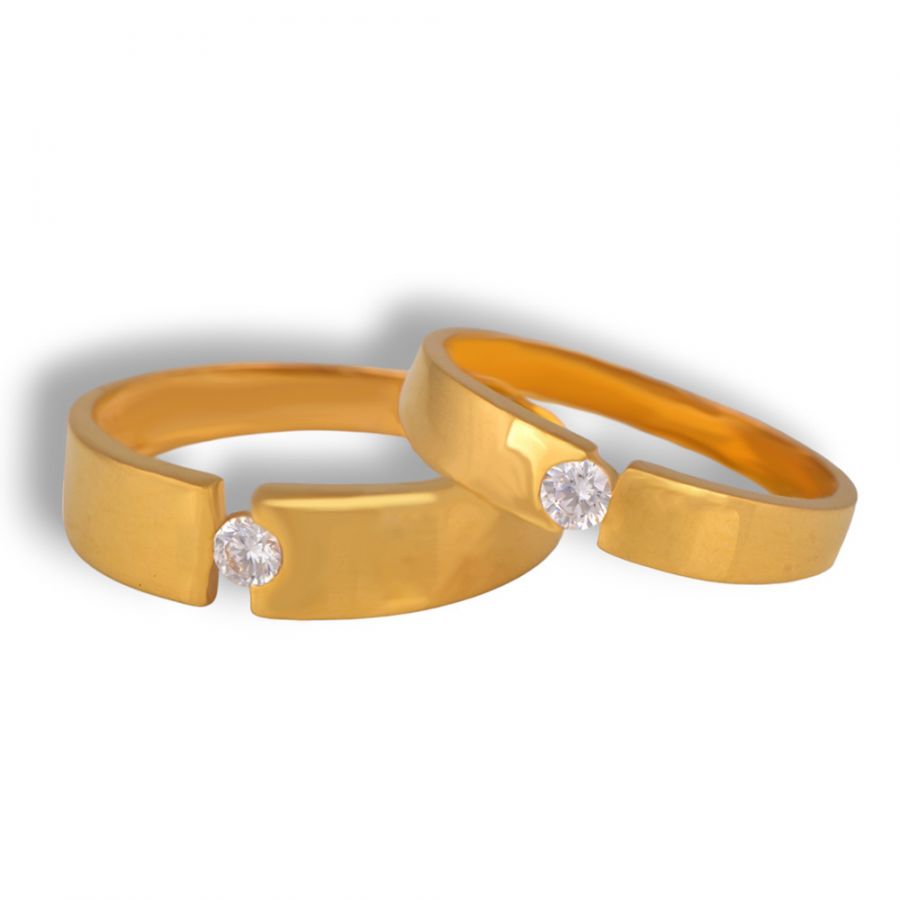 Stone Casting Couple Ring ()